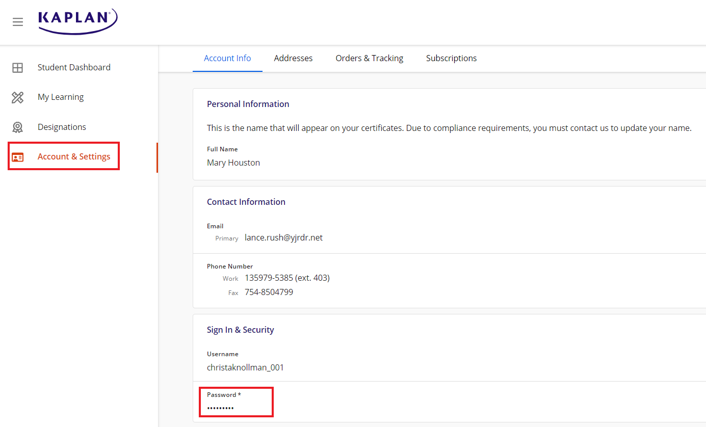 Change Your Password