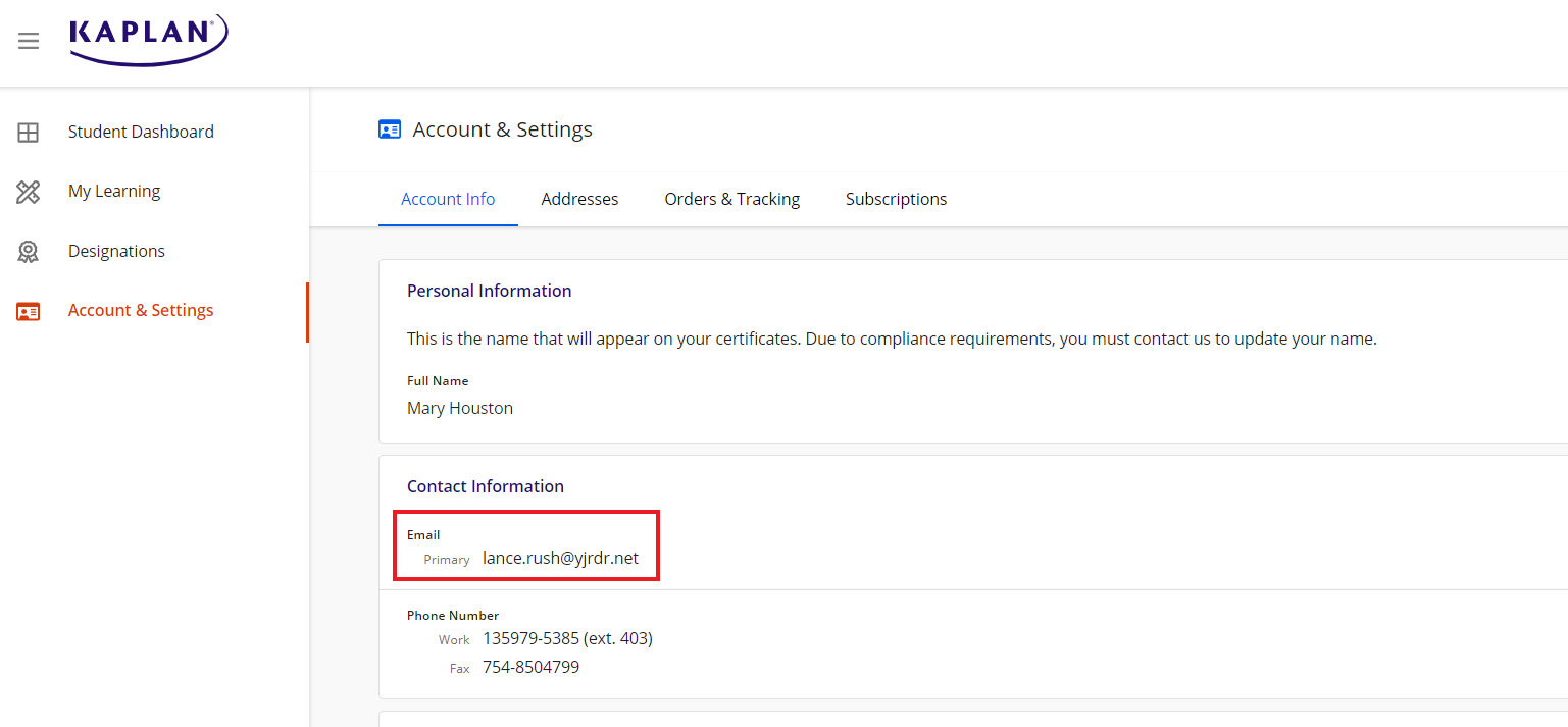 Change Your Primary Email Address